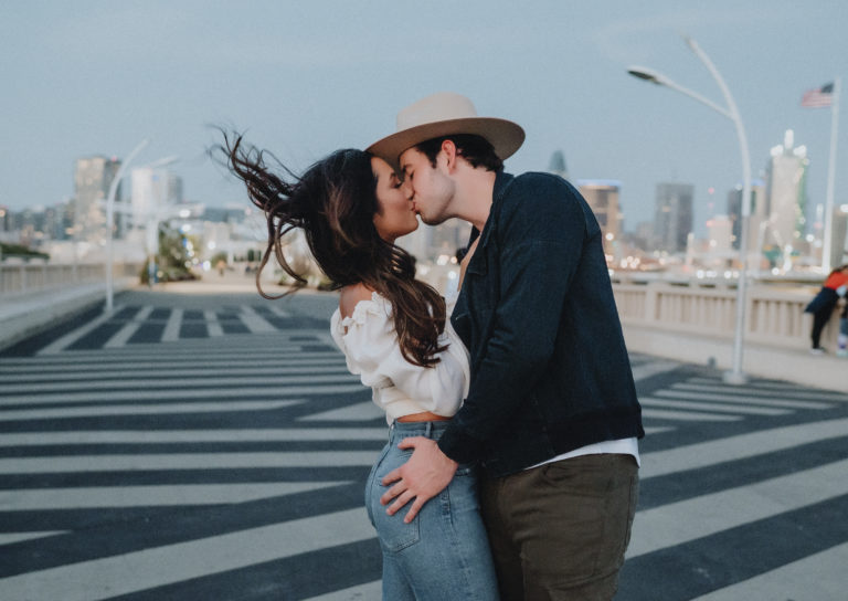 Chic Evening Downtown Dallas Engagement Session ...