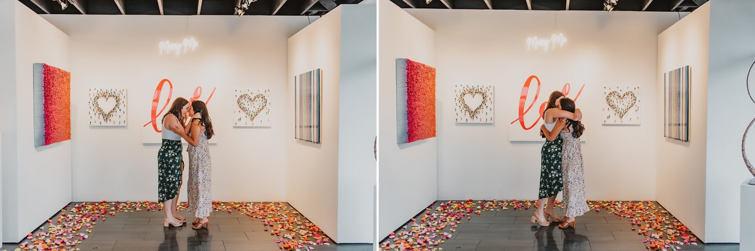 Romantic Dallas Proposal at Laura Rathe Fine Art Gallery ...