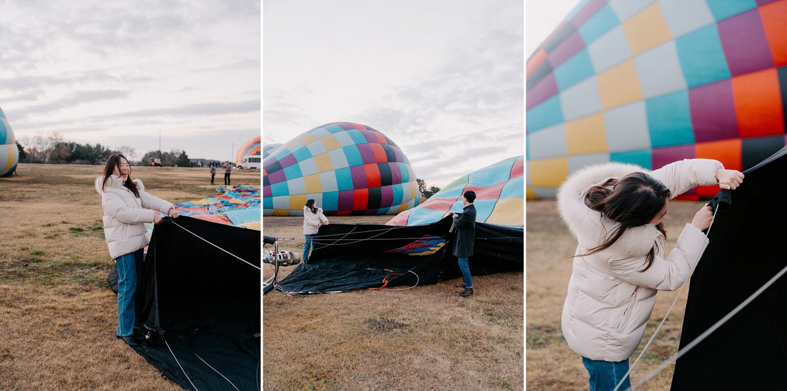 Bryan’s Hot Air Balloon Proposal to Jimin | DFW Proposal Photographer ...